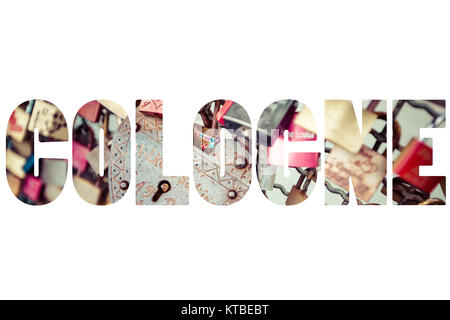 Word COLOGNE over thousands of love locks Stock Photo - Alamy