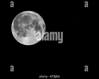 Full moon seen with an astronomical telescope Stock Photo - Alamy
