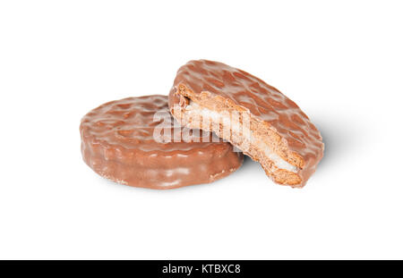 Whole And Bitten Off Chocolate Cookies Lying Next Stock Photo - Alamy