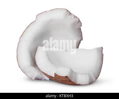 Two pieces of coconut pulp Stock Photo - Alamy