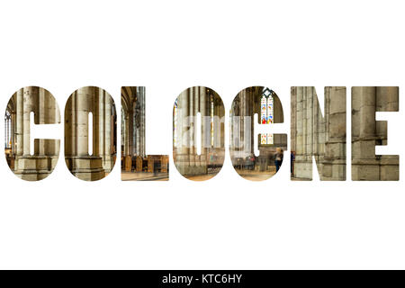 Word COLOGNE inside the Cologne Cathedral Stock Photo - Alamy