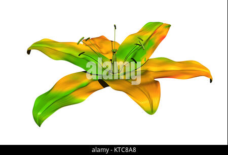 flower with dust threads released Stock Photo - Alamy