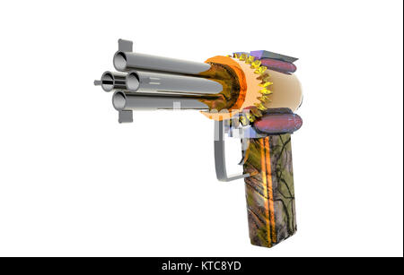 multi-barreled weapon released Stock Photo - Alamy