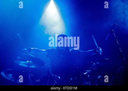 The Canadian industrial music group Skinny Puppy performs a live ...