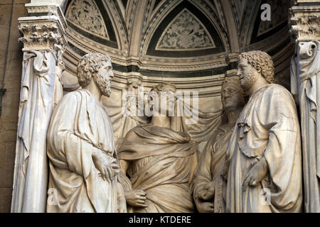 Four crowned saints, martyr's statue, Orsanmichele Church, Florence ...