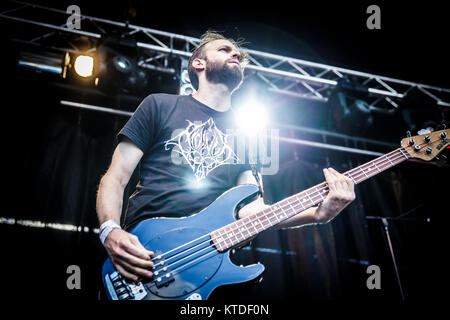 The American grindcore band Trap Them performs a live concert during ...