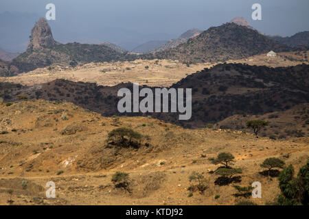 Tukul huts in a Bilen ethnic village near Keren, Eritrea Stock Photo ...