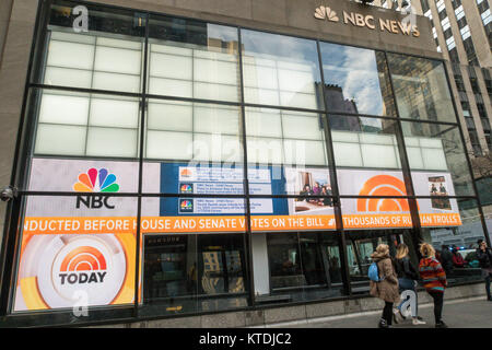 NBC News and Today Show signage is displayed in New York, NY, August 10 ...