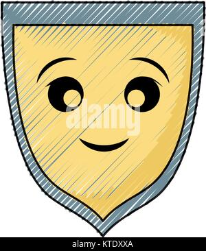 kawaii shield vector illustration Stock Vector Image & Art - Alamy
