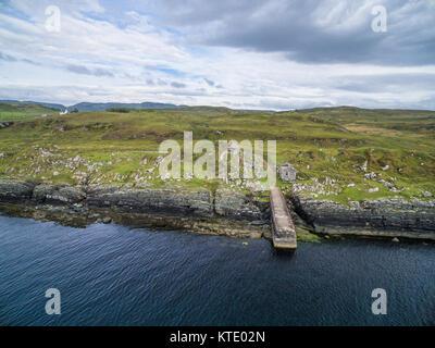 Aerial view of the forgotten pier between Ardfern and Craignish point ...
