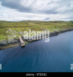Aerial view of the forgotten pier between Ardfern and Craignish point ...