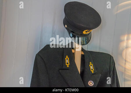 Lightkeeper's uniform on display at the San Luis Point Lighthouse ...