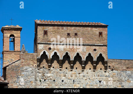 Residue of defensive wall in San Gimignano Stock Photo - Alamy