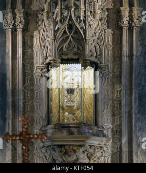 Valencia Cathedral Valencia Spain. The Chapel Of The Holy Grail ...