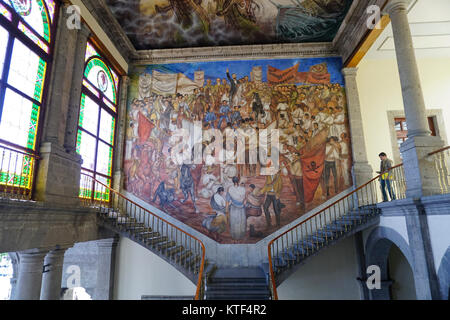 Mural, El Castillo de Chapultepec (Chapultepec Castle), Chapultepec ...