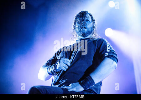 The Norwegian death metal band Blood Red Throne performs a live concert ...