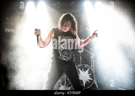 The American deathgrind band Cattle Decapitation performs a live ...