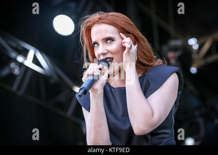 Simone Simons, singer of the Dutch symphonic metal band "Epica" with ...