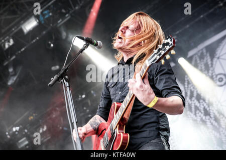 The Swedish hard rock band Graveyard performs a live concert at the ...
