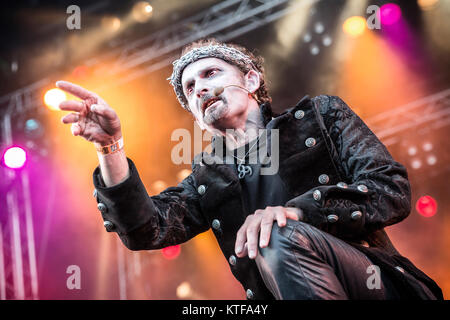 The English heavy metal band Hell performs live concert at the Swedish ...
