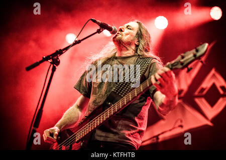 The German thrash metal band Sodom performs a live concert at ...