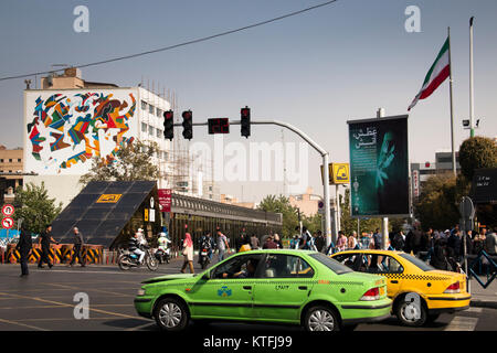 TEHRAN, IRAN – NOVEMBER 2017: A typical street in Tehran, the capital ...