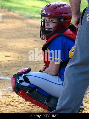 Girl's Softball Game Stock Photo - Alamy