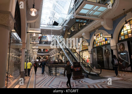 The interior of the Queen Victoria Building mall QVB, Sydney, Australia ...