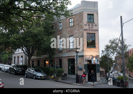 The Hero of Waterloo pub in the Rocks area of Sydney in the late ...