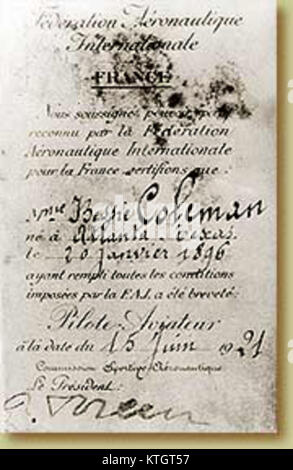 Bessie Coleman was the first African American woman to earn a pilot's ...