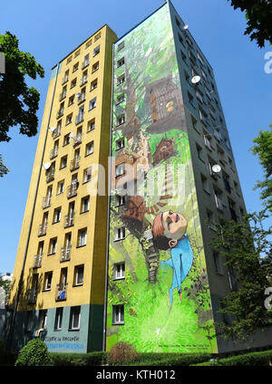 Murals in Warsaw, Poland Stock Photo - Alamy