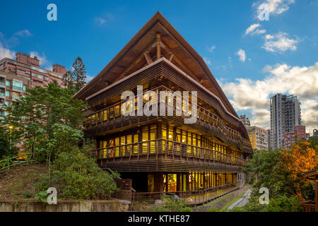 The eco friendly Beitou Library building in Taipei, Taiwan Stock Photo ...