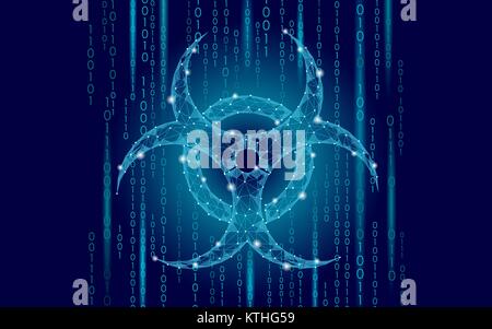 Danger symbol vector illustration. Virus protection. Computer virus ...