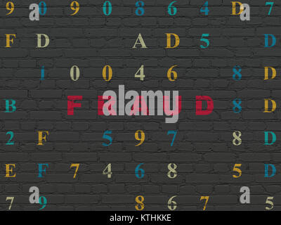 Protection concept: Fraud on wall background Stock Photo - Alamy