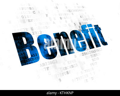 Business concept: Benefit on Digital Paper background Stock Photo - Alamy