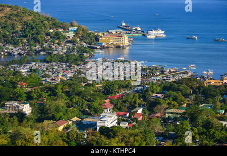 Palawan, Philippines - Apr 11, 2017. The Cross on the top of mount ...