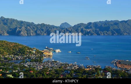 Palawan, Philippines - Apr 11, 2017. The Cross on the top of mount ...