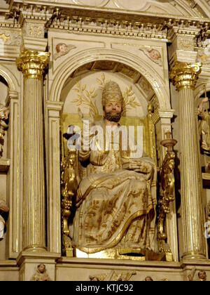 The Retablo de San Pedro, located in Barbastro Cathedral, is a ...