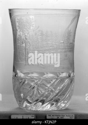 This beaker, housed in the MET collection, features a detailed design ...