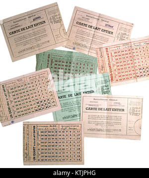 This collection of World War II ration memorabilia from 1942 to 1947 ...