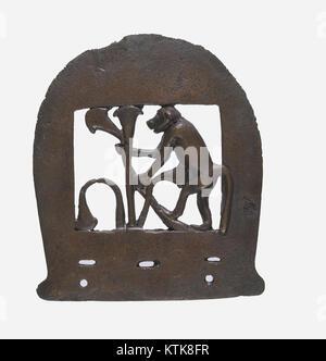 This artifact, an ax head with a monkey figure, is a unique historical ...