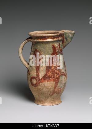 Barrel-Shaped Jug with a Fox and a Cockerel, late 13th century Stock ...