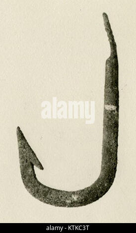 This barbed fishhook from the MET collection demonstrates early fishing ...