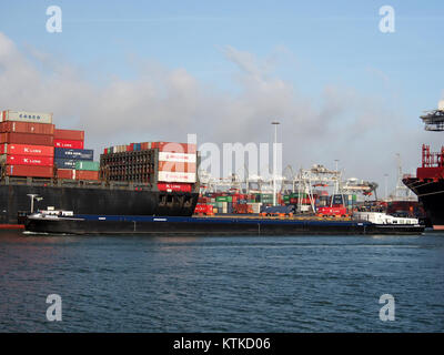 The ship 'Balance' (2002) is seen docked at the Port of Rotterdam in ...