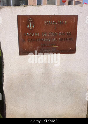 The Monument to Cervantes in Benavente, Spain, honors Miguel de ...