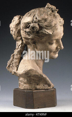 'Bacchante with lowered eyes' is a classical sculpture representing a ...