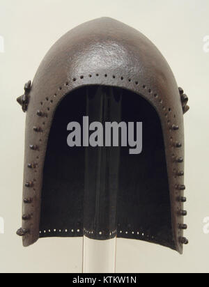 This bascinet helmet, part of medieval European armor, offers ...