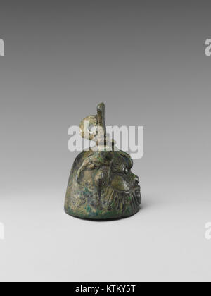 A bell designed in the form of Bes, an ancient Egyptian deity ...