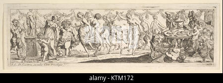 The Bacchanalian Scene is a classical artwork depicting a scene of ...
