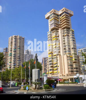 The Torre de Benidorm is a well-known high-rise building in Benidorm ...
